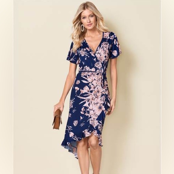 VENUS | Dresses | Venus Floral Print Wrap Dress | Poshmark